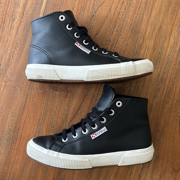Superga | Shoes | Superga Leather Hightops | Poshmark